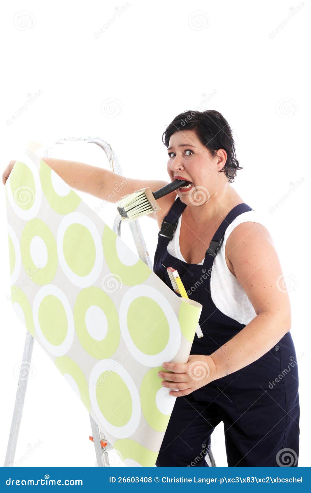 Exasperated Woman Hanging Wallpaper Stock Photo - Image of person ...