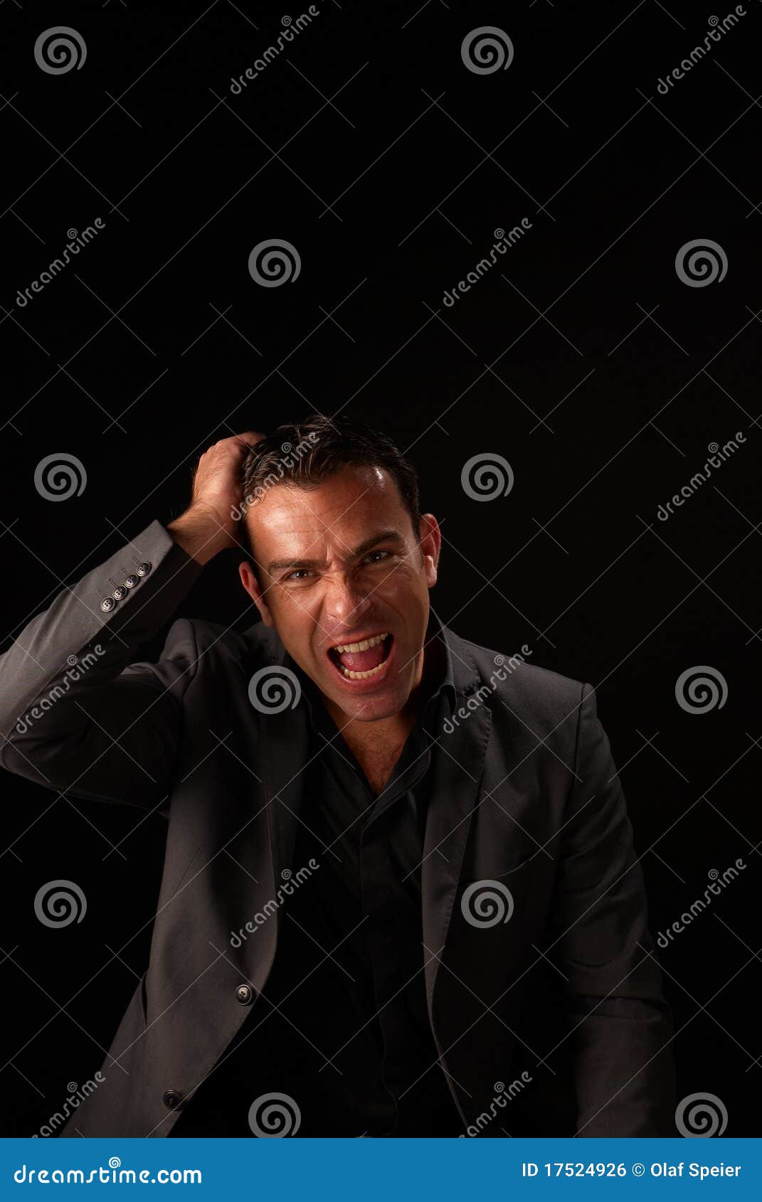 Exasperation stock photo. Image of emotion, male, suit - 17524926