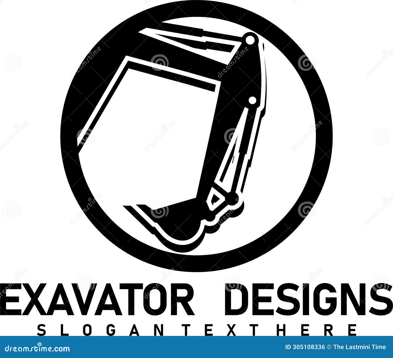 Exavator Logo Design Vector Stock Vector - Illustration of element ...