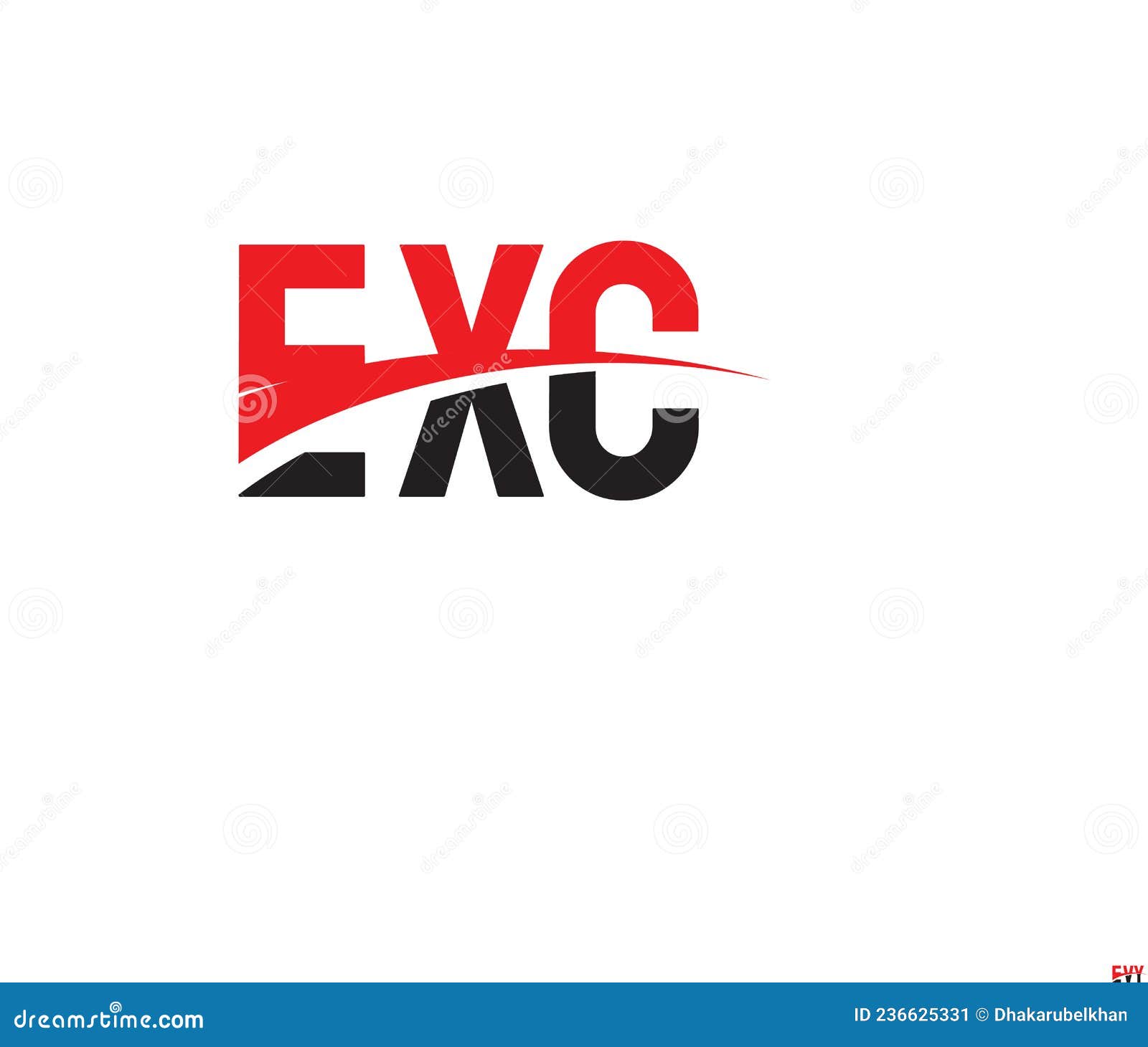EXC Letter Initial Logo Design Vector Illustration Stock Vector ...