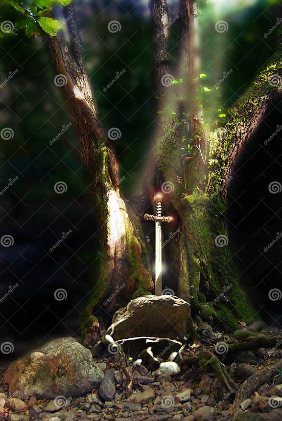 Excalibur stock illustration. Illustration of fiction - 17851560