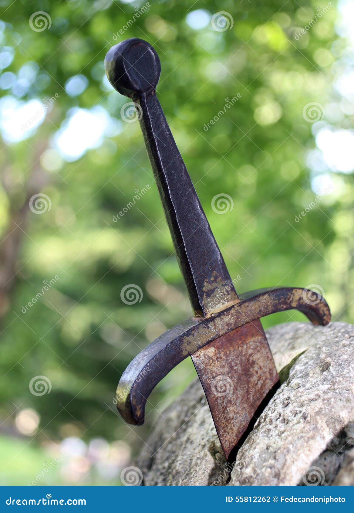 Excalibur the Famous Sword in the Stone Stock Photo - Image of stone ...