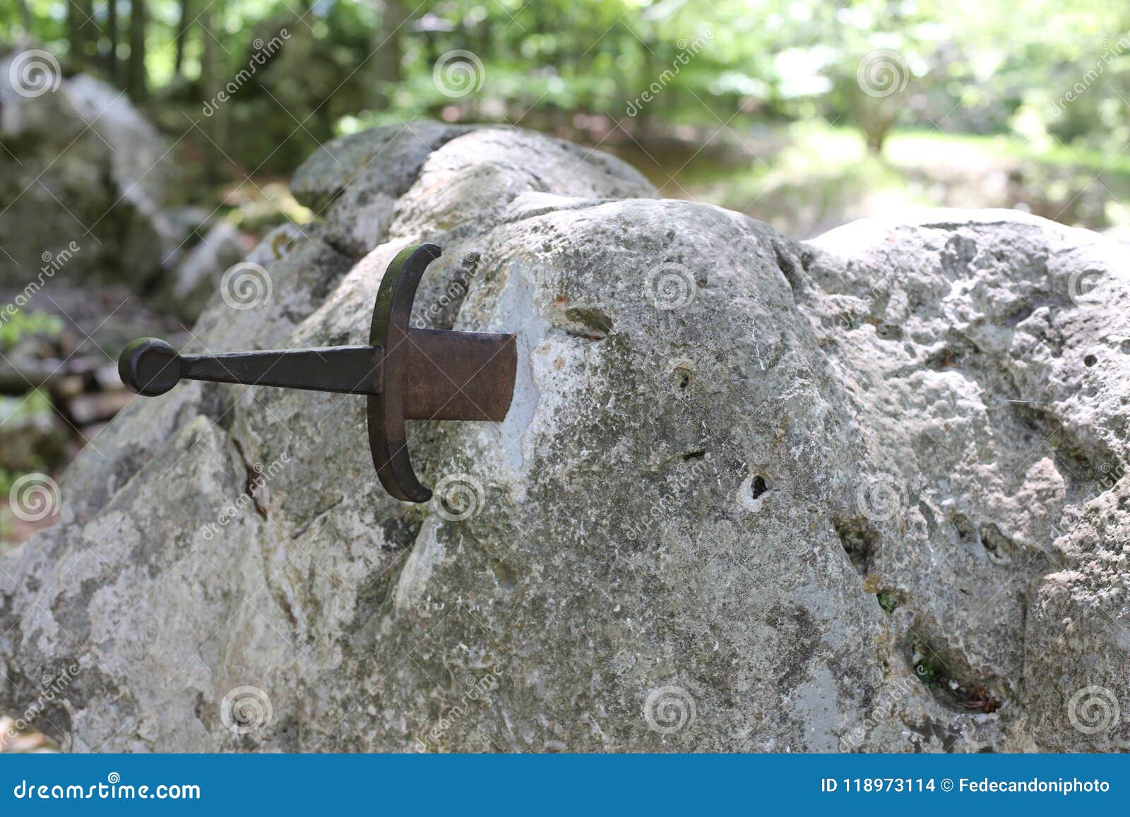 Excalibur Sword in the Stone Stock Photo - Image of rock, insert: 118973114