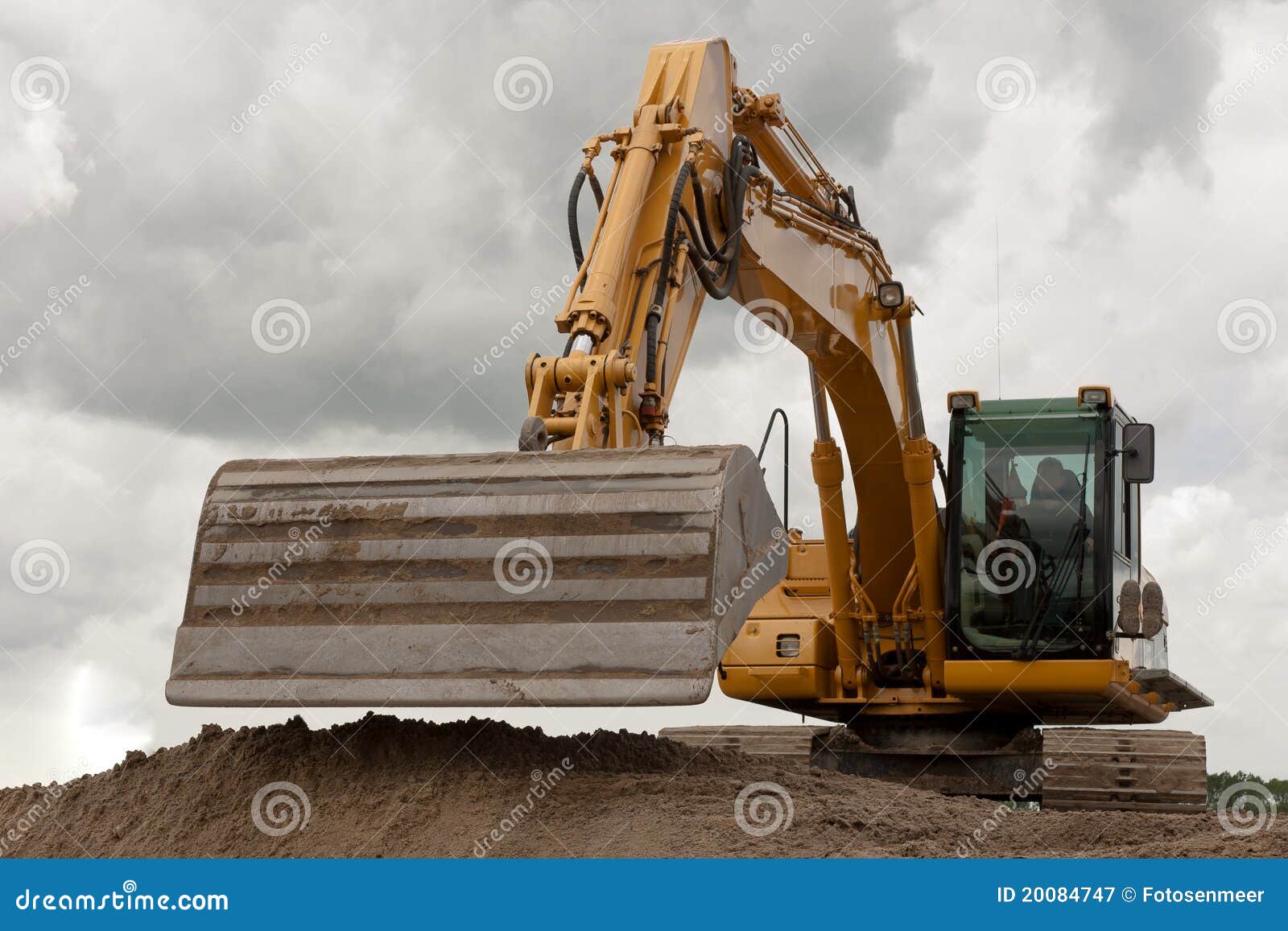 Excavador o pala imagen de archivo. Imagen de empuje - 20084747