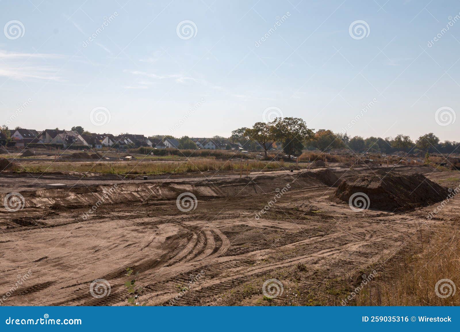 Excavated Land Being Prepared for Construction for a New Building Stock ...