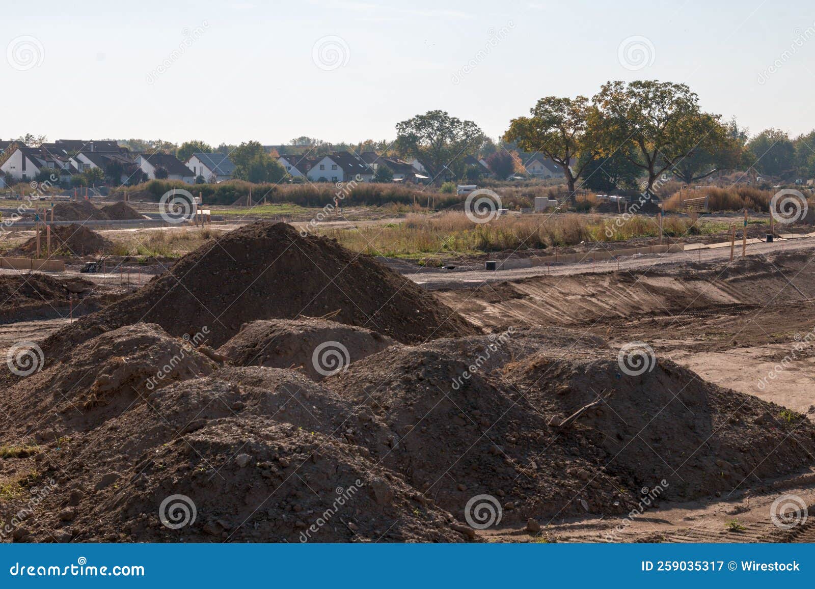 Excavated Land Being Prepared for Construction for a New Building Stock ...