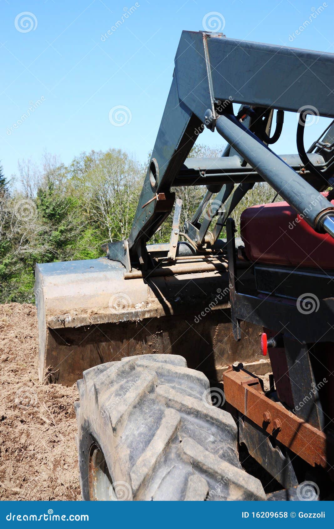 Excavating Farmland stock photo. Image of rusty, hydraulic - 16209658