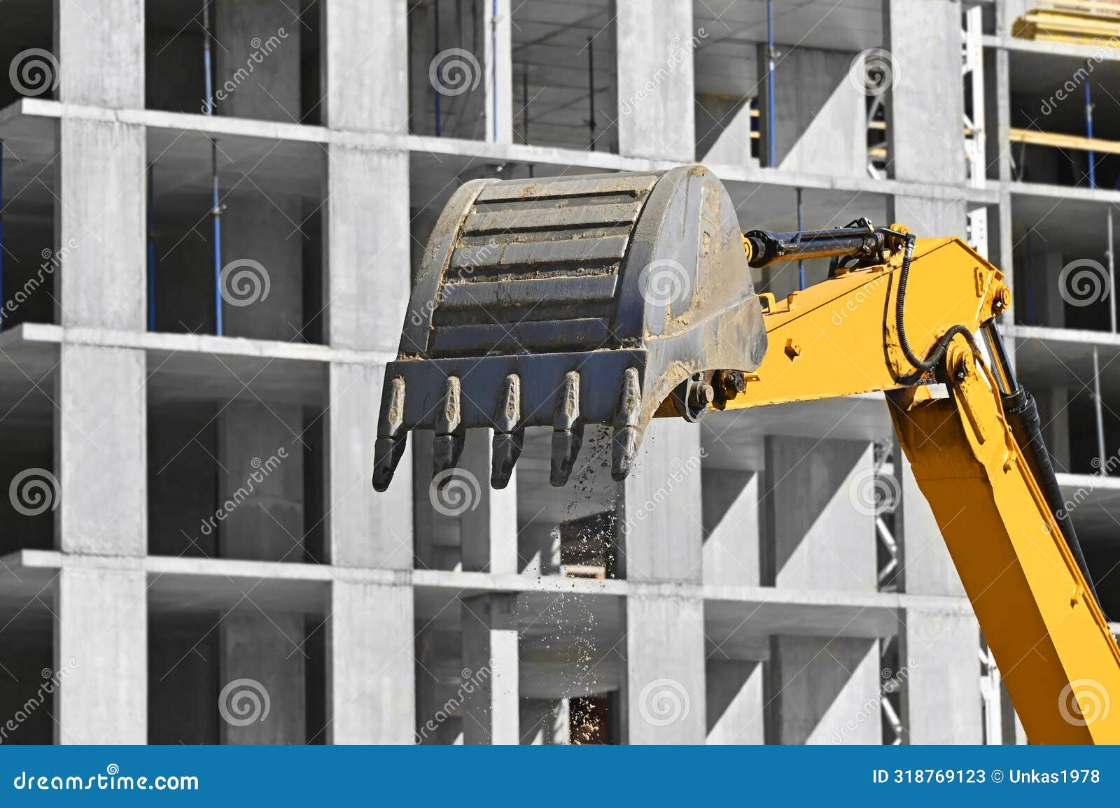 Excavating Machine on Construction Site Stock Image - Image of ...