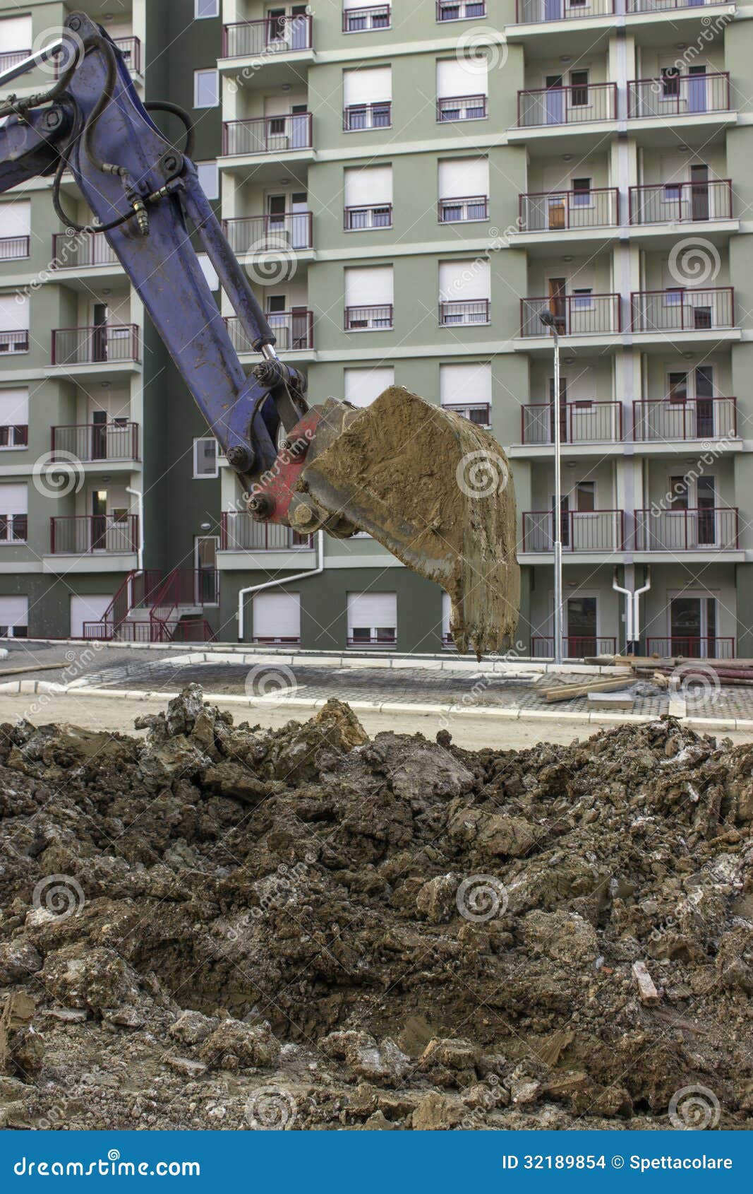 Excavation of Cable Trenches Stock Photo - Image of trench, underground ...
