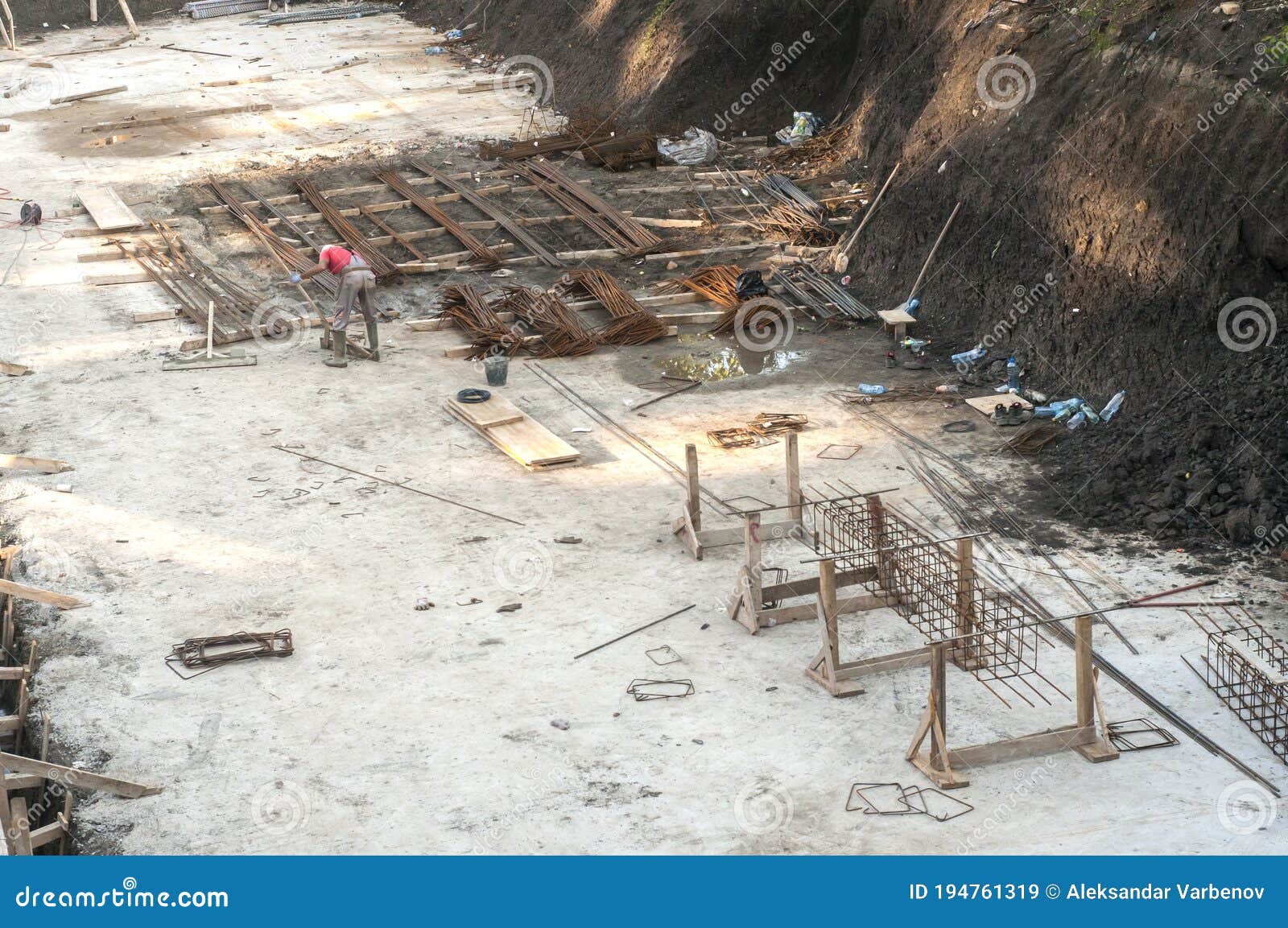 Excavation for Building Construction Stock Image - Image of natural ...