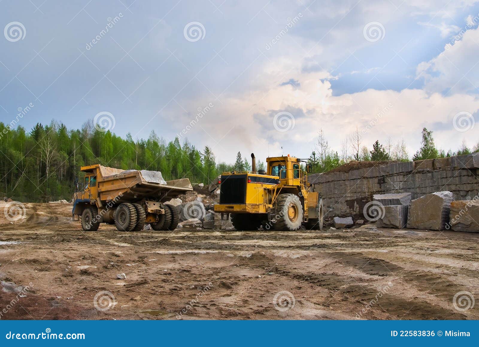 Excavation and Dump Vehicle Stock Photo - Image of dump, bulldozer ...