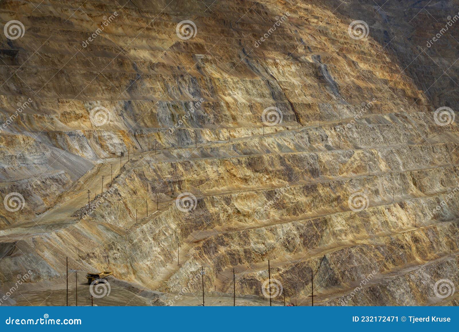Excavation Open Pit Mine. Copper, Gold and Silver Mine Operation Stock ...