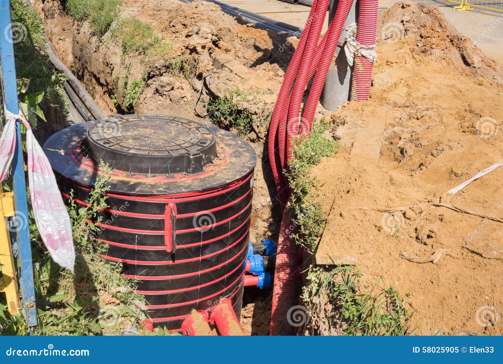 Excavation pit stock image. Image of open, road, optic - 58025905