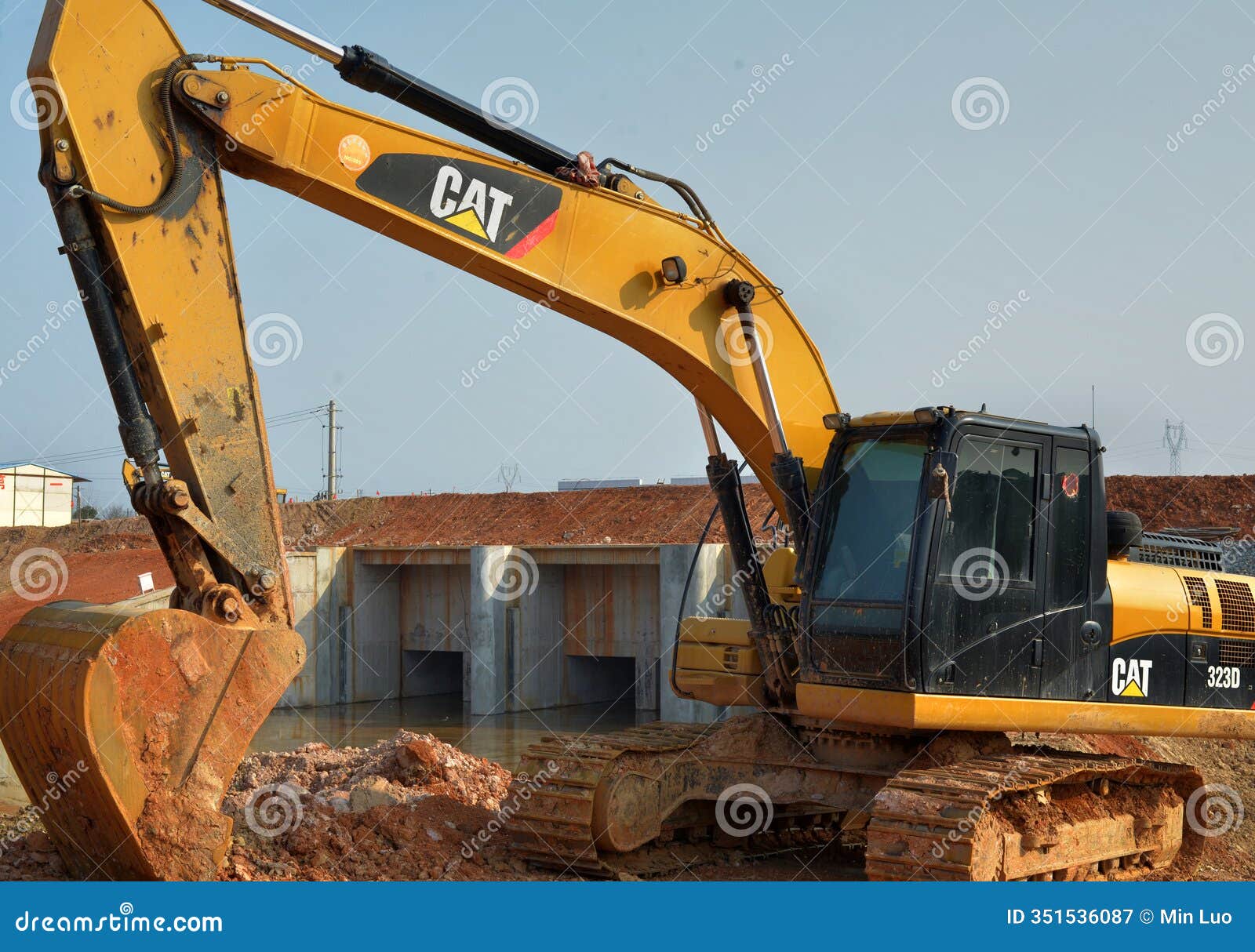 Excavation in Progress:Construction Site,Earthworks Stock Image - Image ...