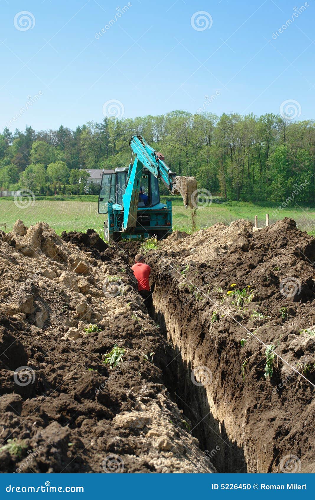 Excavation works stock photo. Image of bucket, operator - 5226450