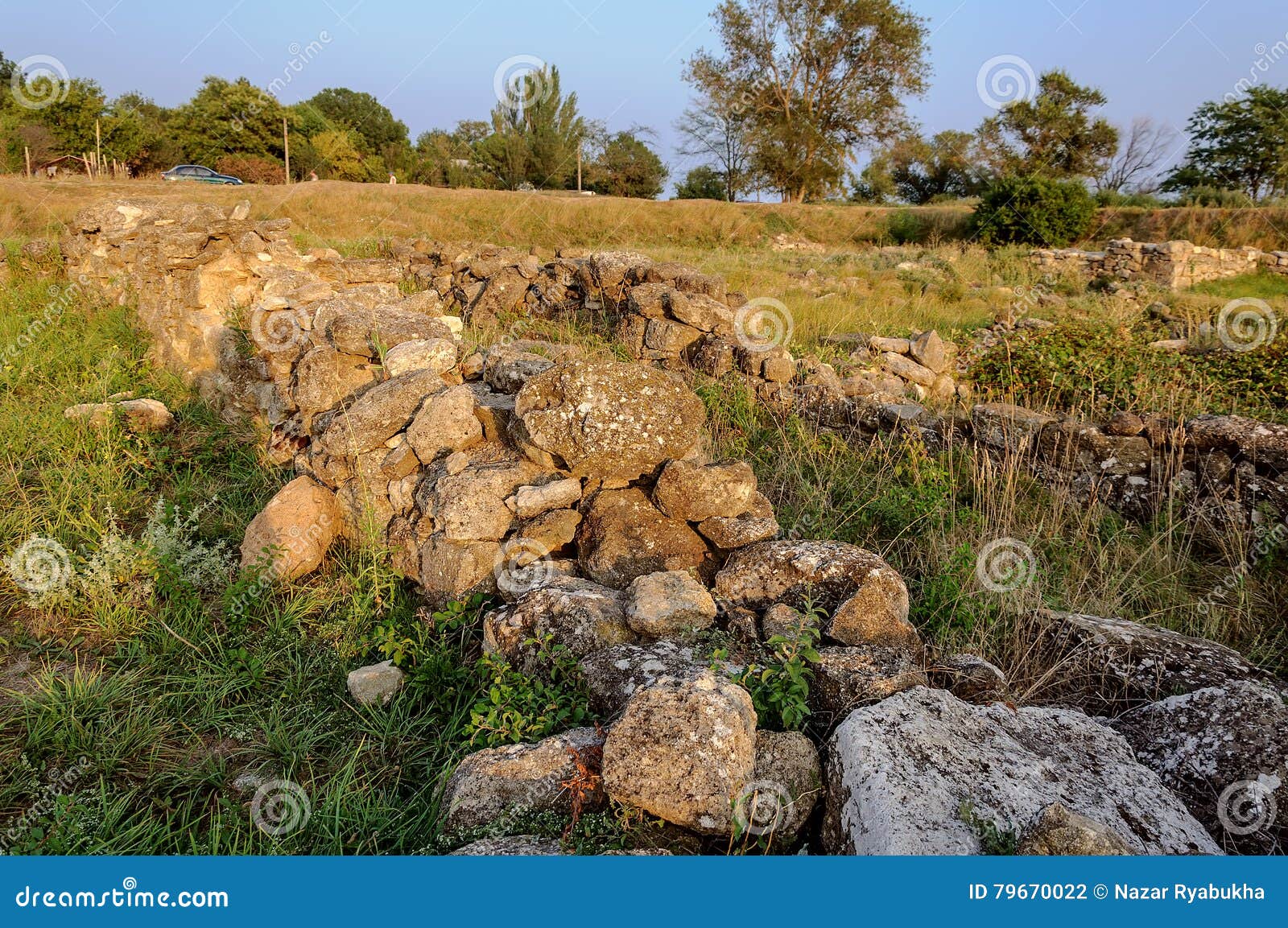Excavations of the Ancient City in Crimea Stock Photo - Image of ...