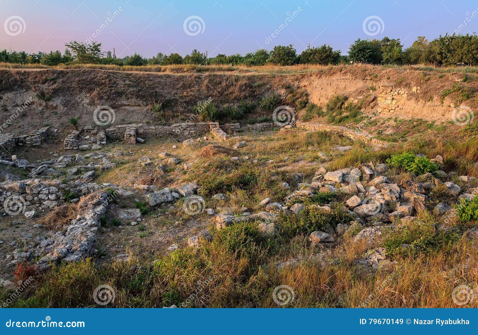 Excavations of the Ancient City in Crimea Stock Image - Image of bright ...