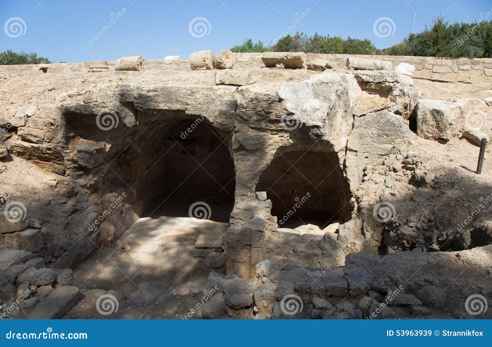 The Excavations of Ancient Settlements Stock Image - Image of tree ...