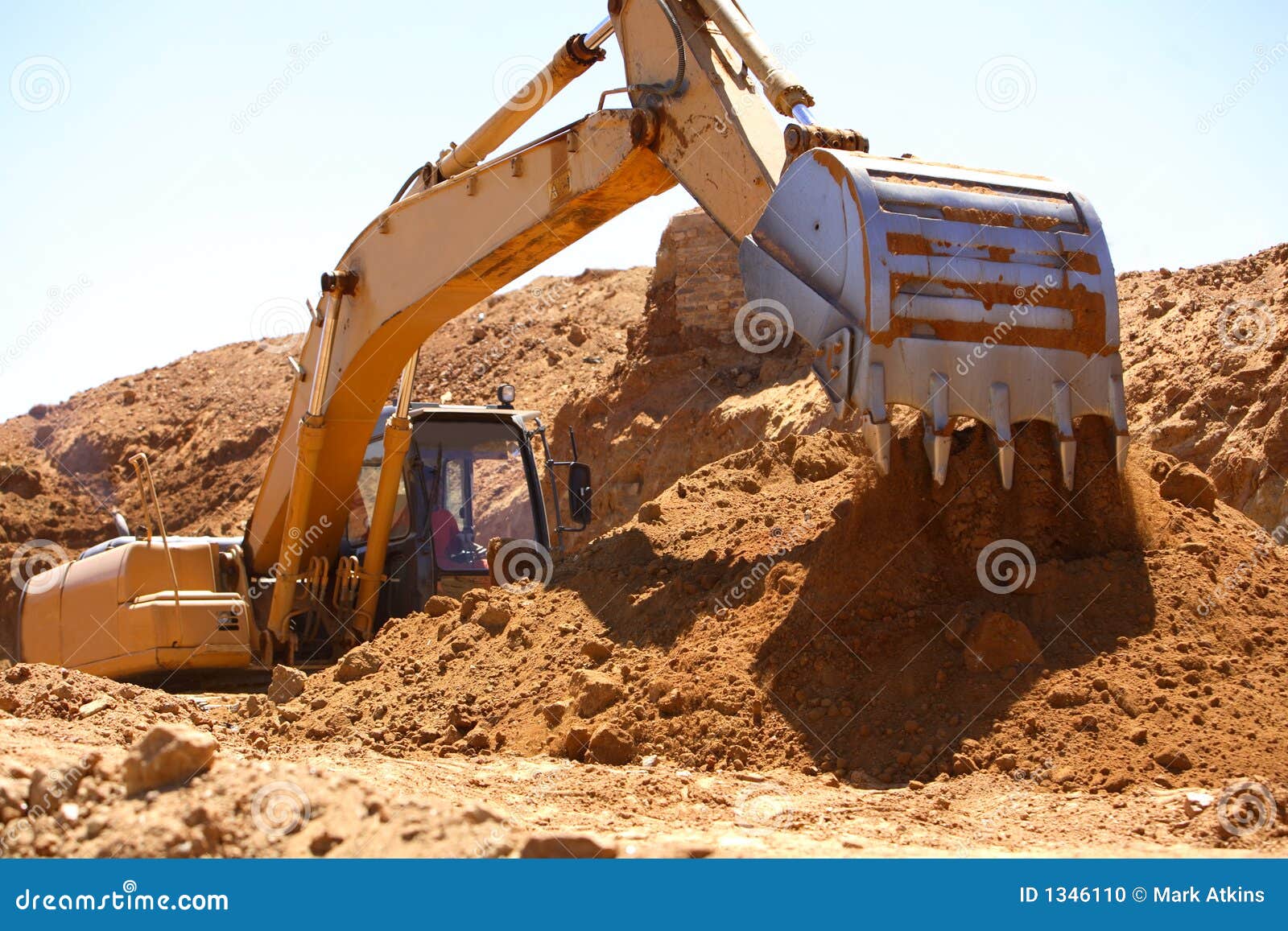 Excavator stock photo. Image of working, excavate, hopper - 1346110