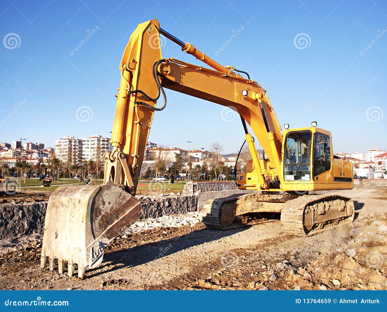 Excavator stock image. Image of goods, machinery, business - 13764659