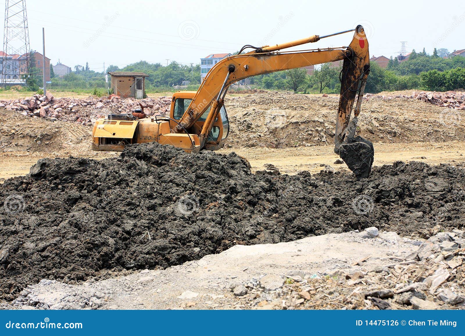 Excavator stock photo. Image of machinery, work, site - 14475126
