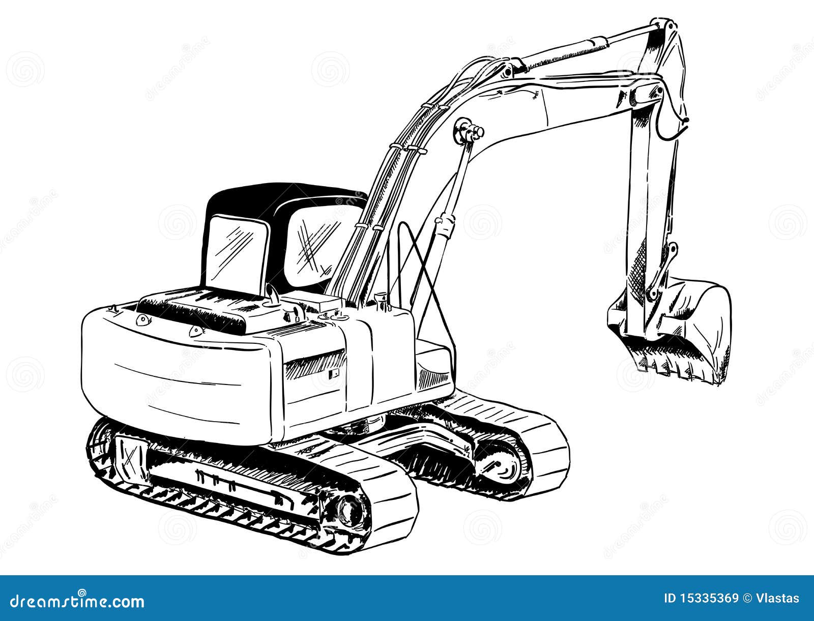 Excavator stock vector. Illustration of equipment, digger - 15335369