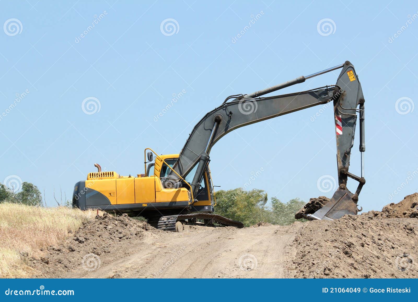 Excavator stock image. Image of earthmover, large, moving - 21064049