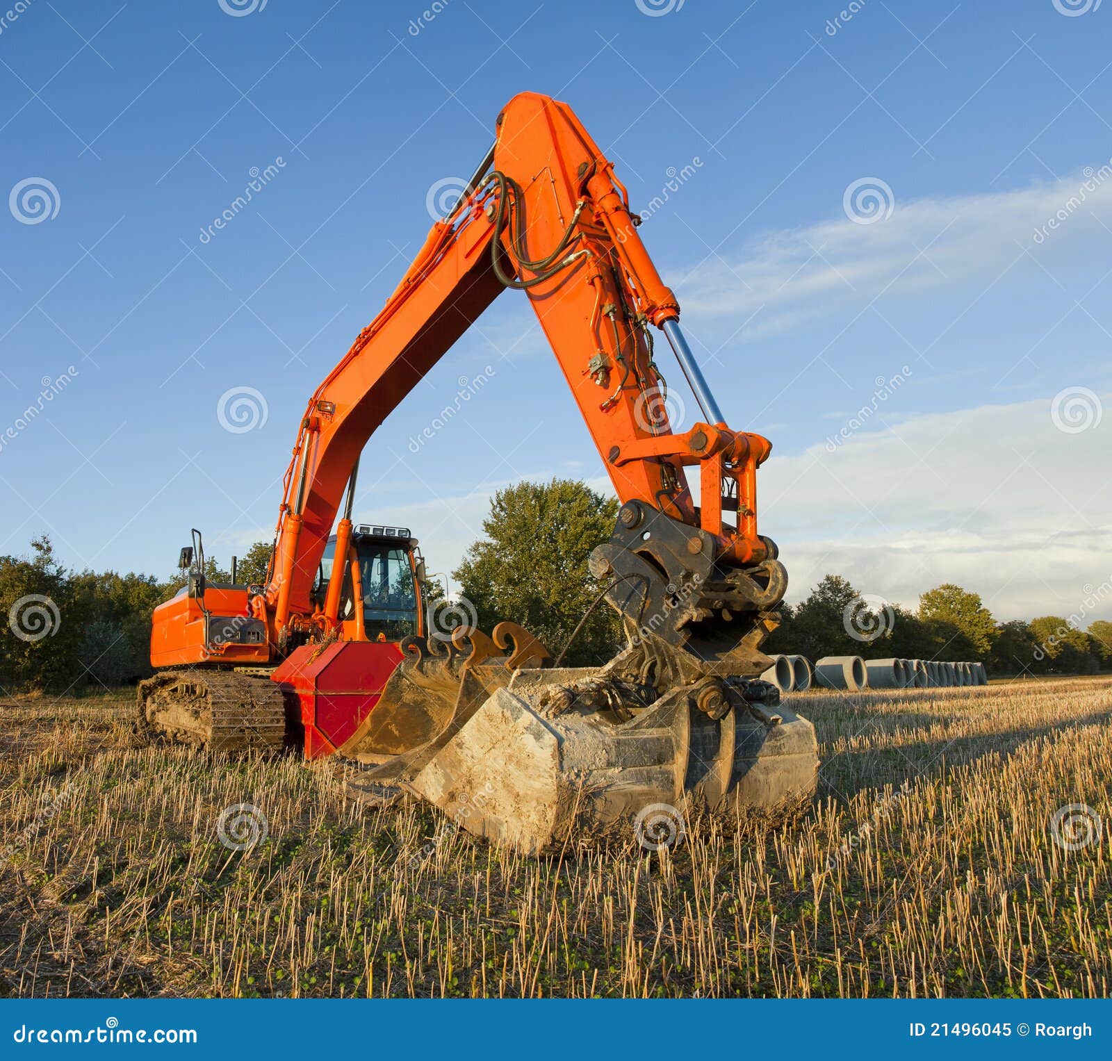Excavator stock image. Image of hydraulic, backhoe, construct - 21496045