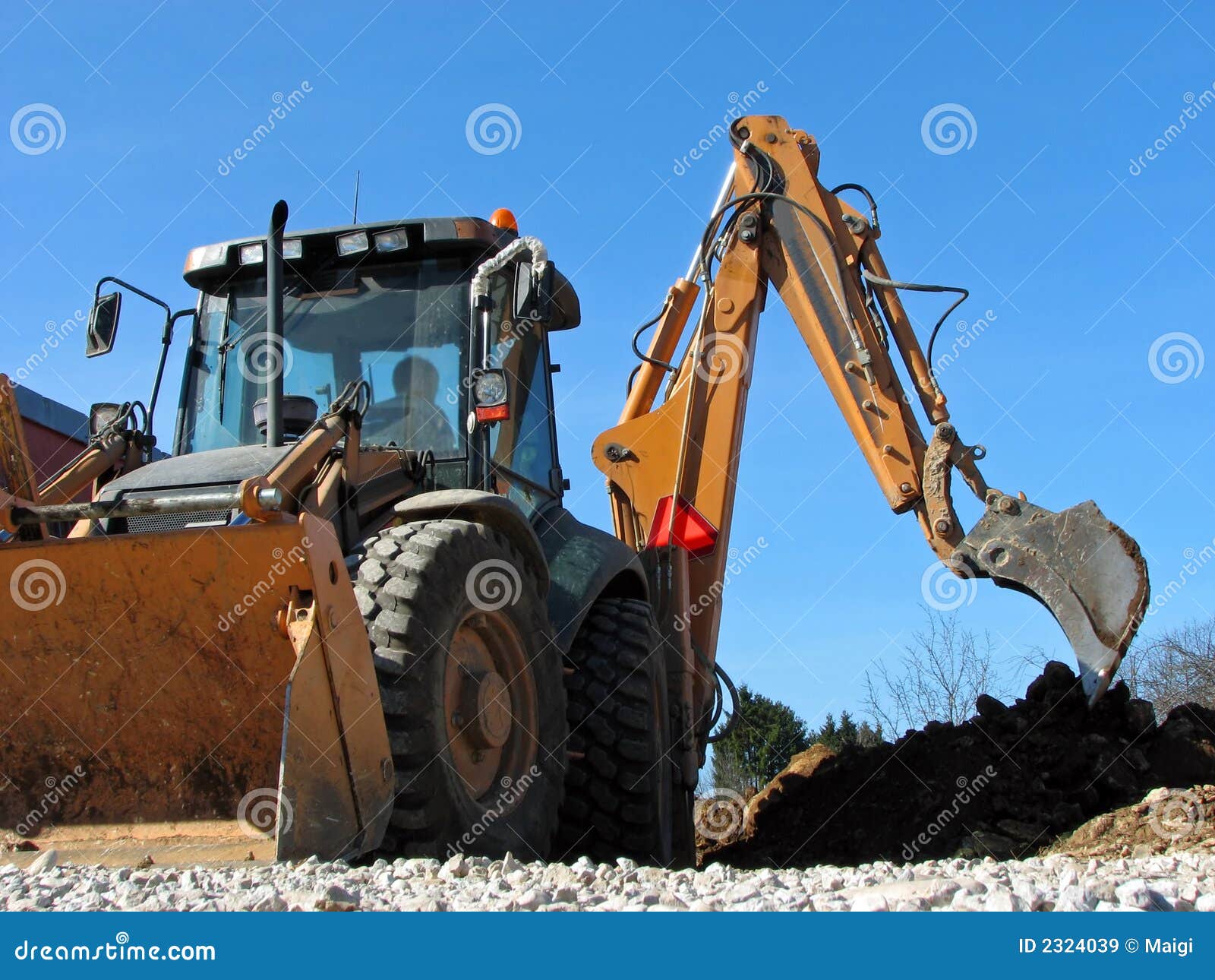 Excavator stock image. Image of wheels, equipment, shovel - 2324039