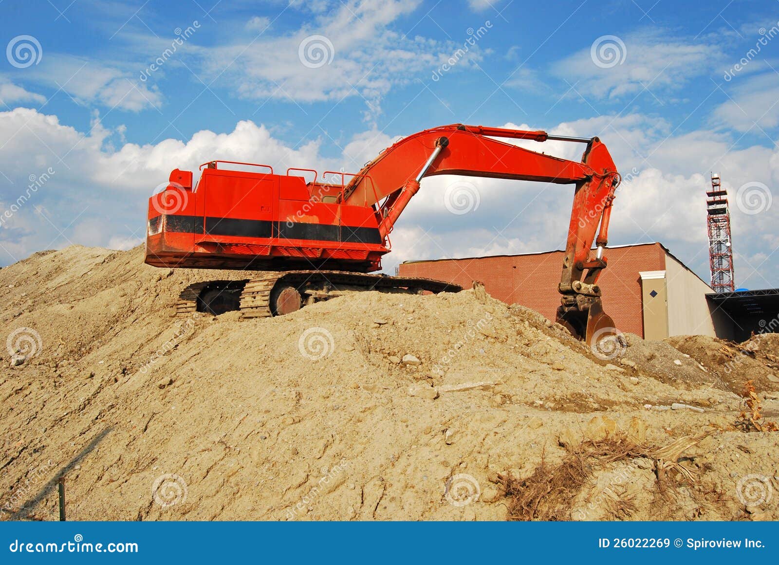 Excavator stock image. Image of earth, construction, pile - 26022269
