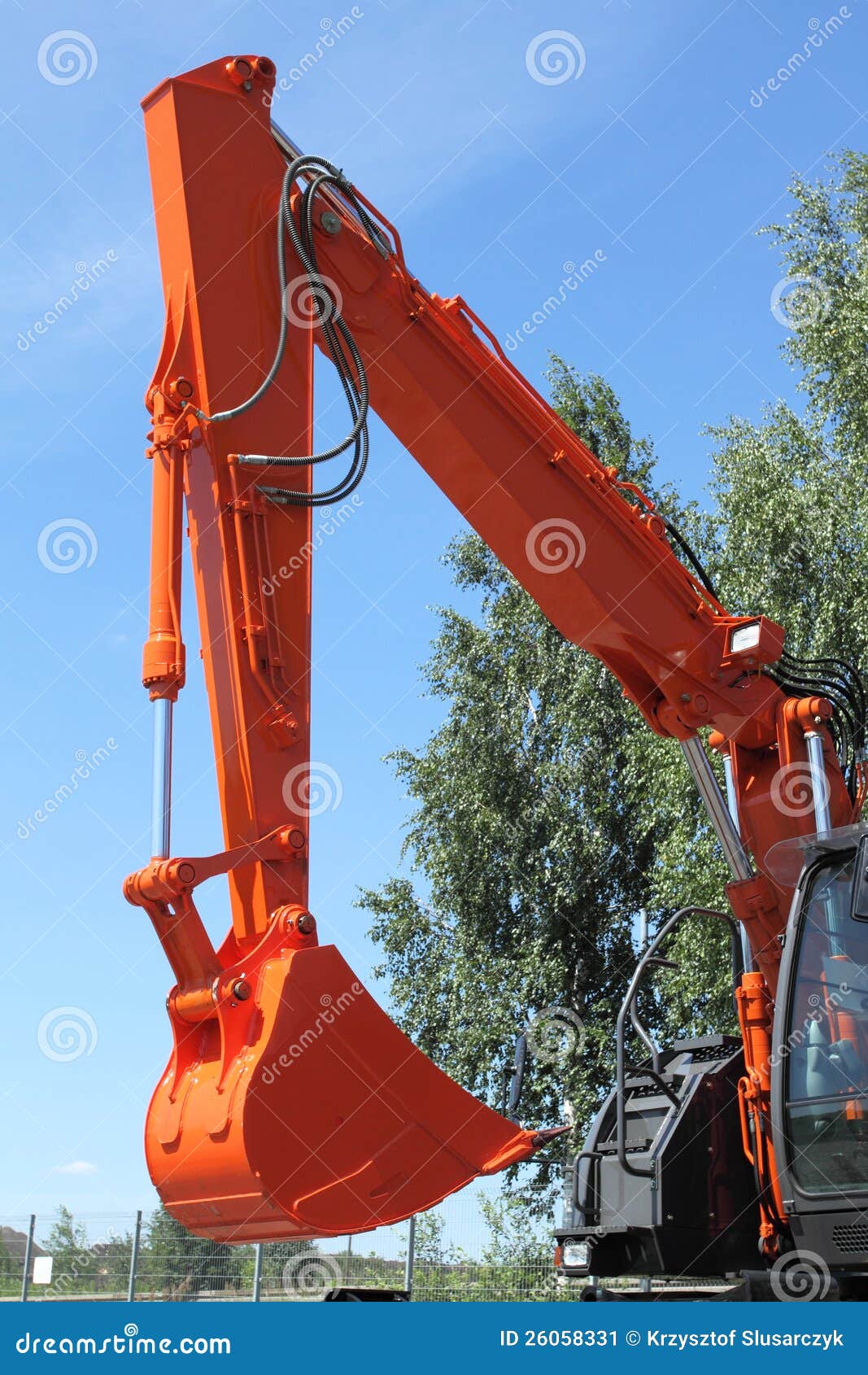 Excavator stock image. Image of array, blue, excavators - 26058331