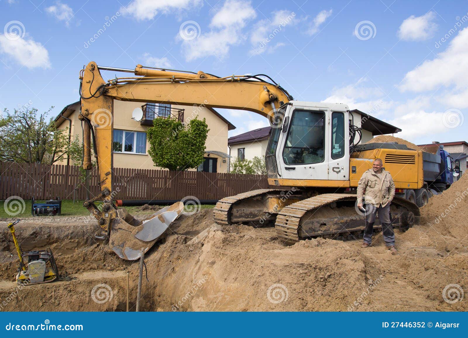 Excavator stock photo. Image of earth, soil, industry - 27446352