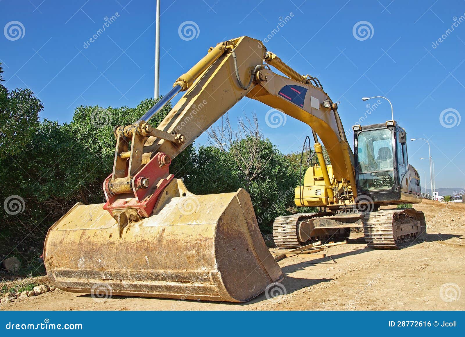 Excavator stock photo. Image of excavation, digging, metal - 28772616