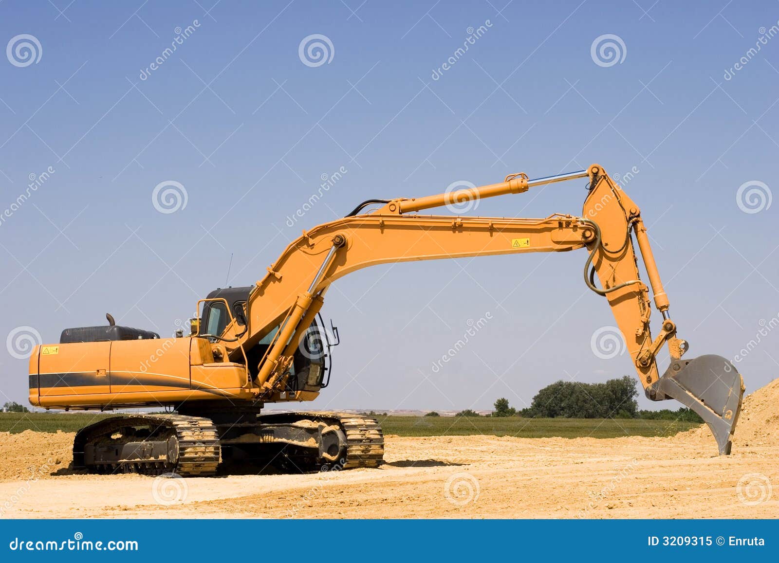Excavator stock image. Image of industrial, landscapes - 3209315