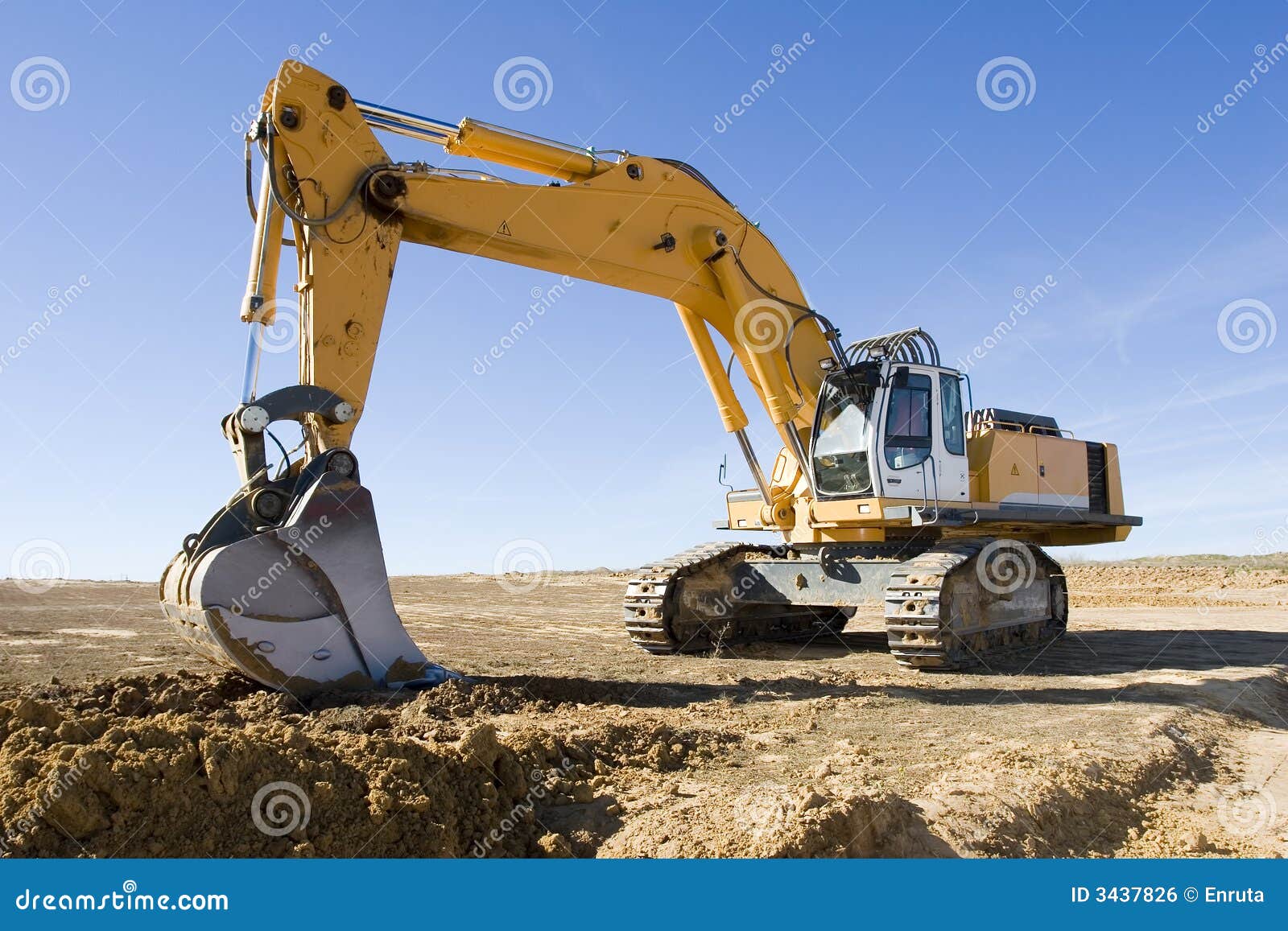 Excavator stock photo. Image of construction, earth, digger - 3437826