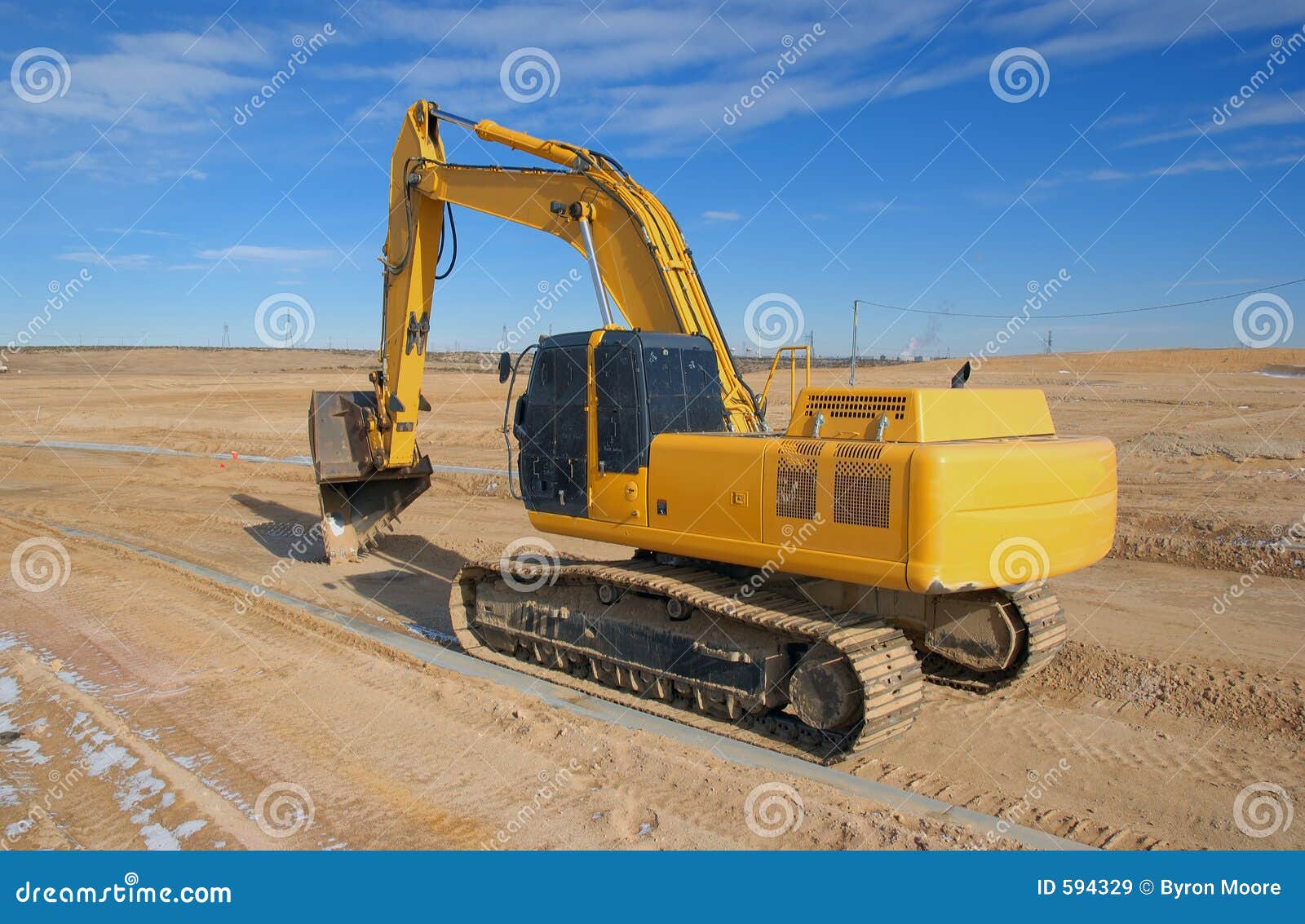 Excavator stock image. Image of buildings, realestate, fabrication - 594329