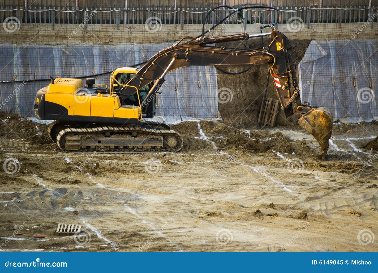 Excavator stock image. Image of copy, machinery, hydraulic - 6149045