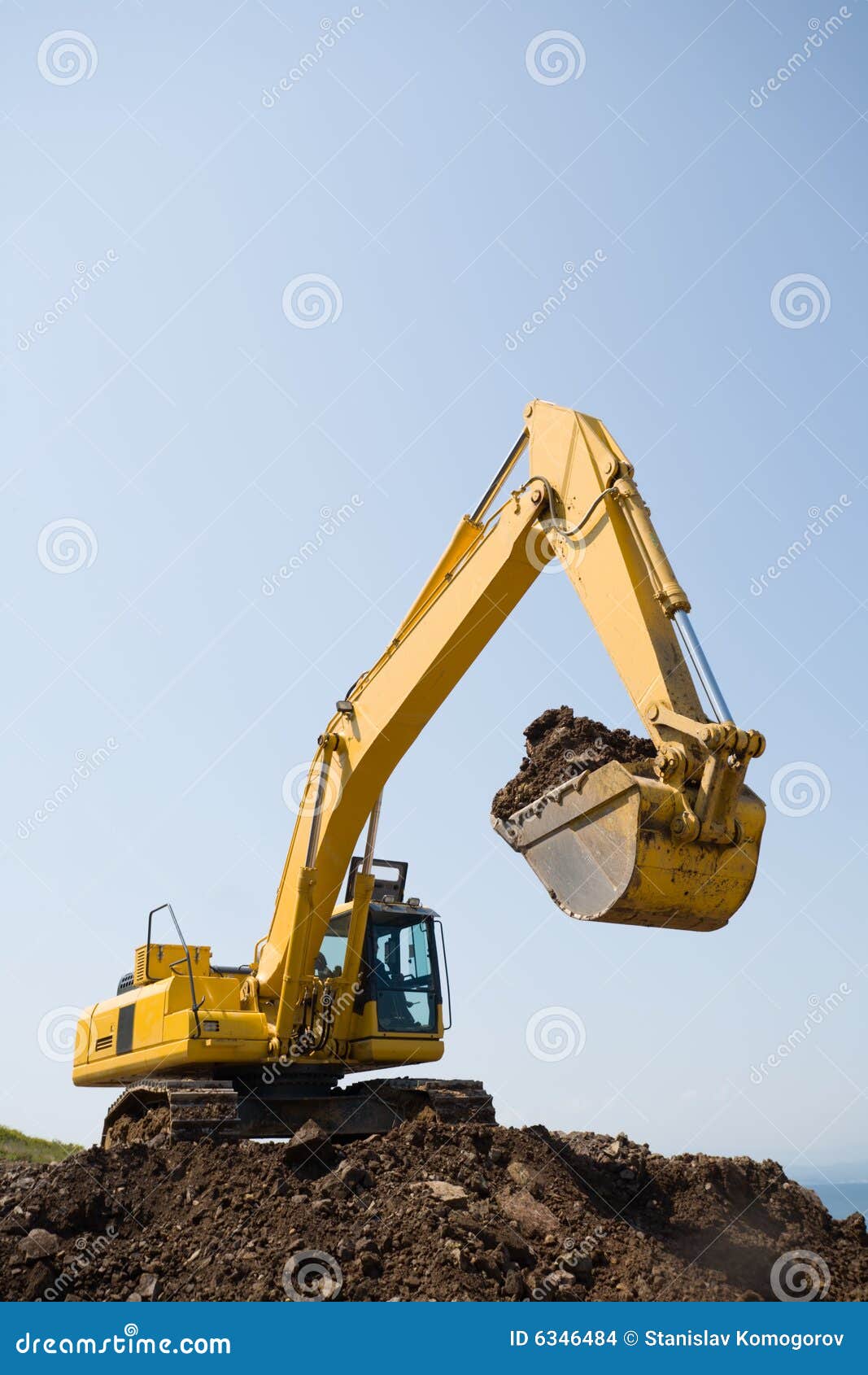 Excavator stock photo. Image of heap, flatten, machinery - 6346484