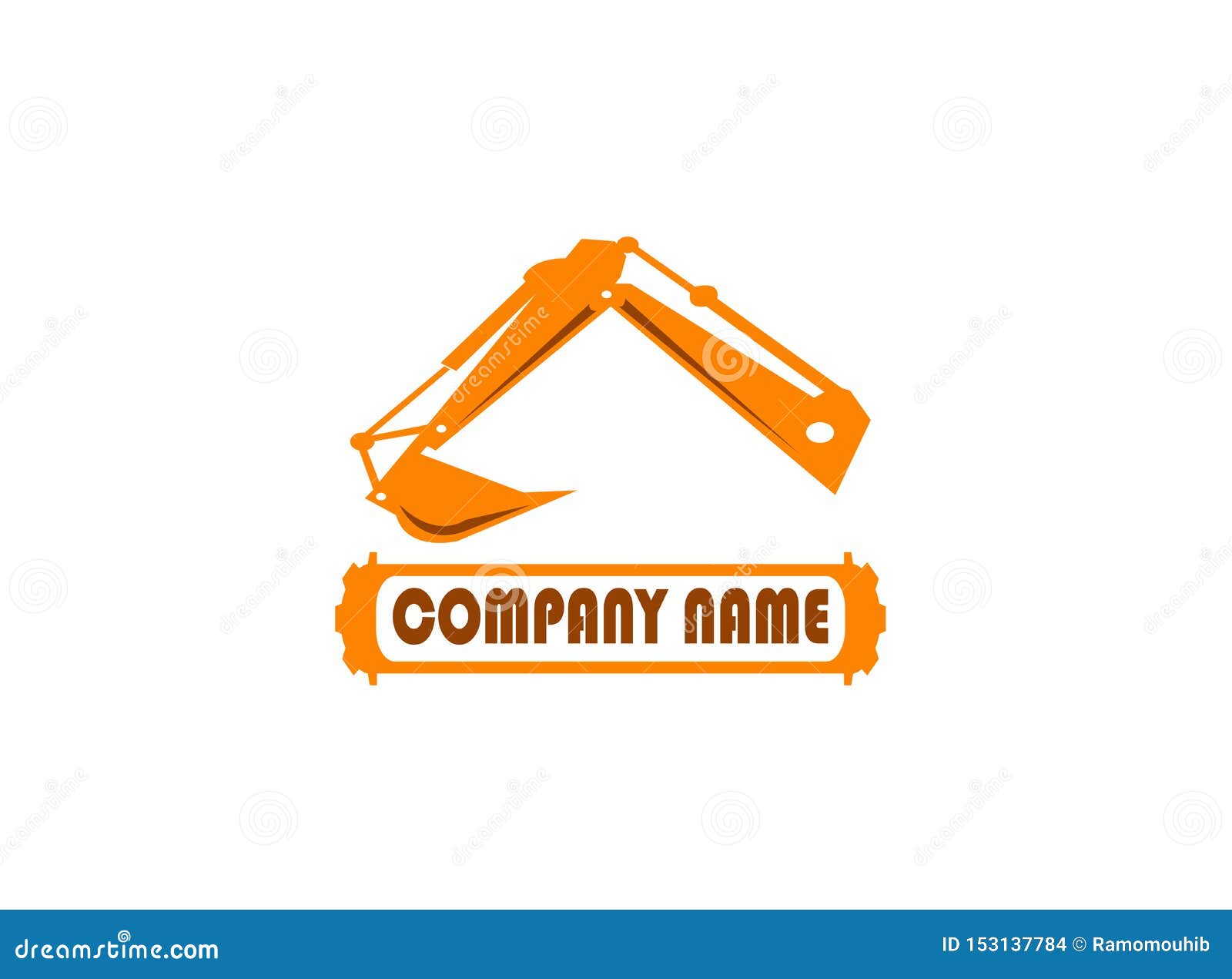 Excavator Arm Digger for Logo Design Illustration in White Background ...