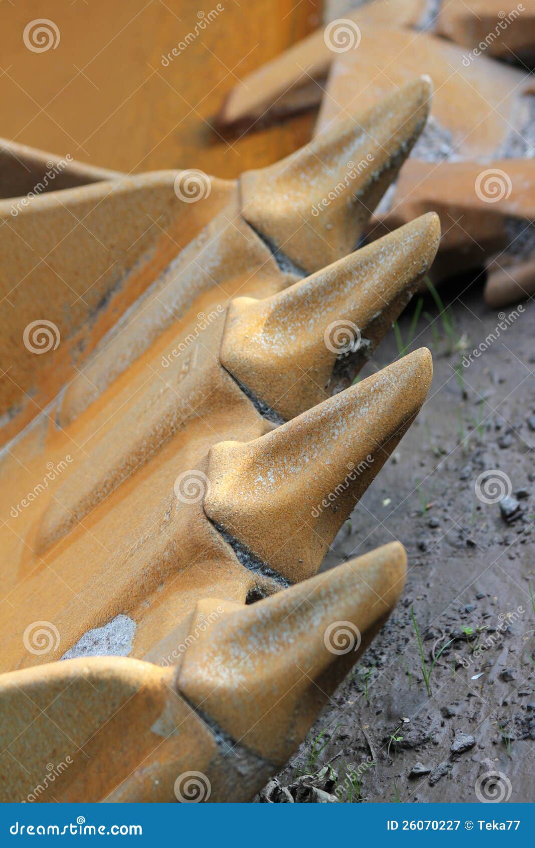 Excavator Backhoe Buckets 2 Stock Image - Image of dirt, construction ...