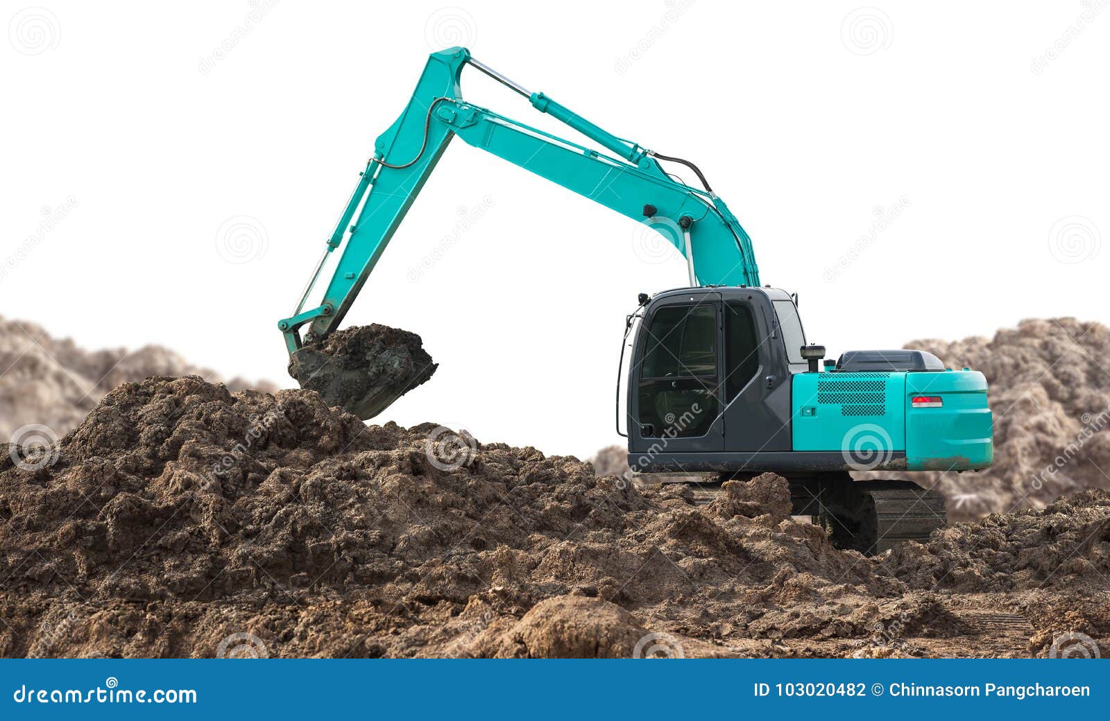 Excavator backhoe stock photo. Image of soil, construction - 103020482