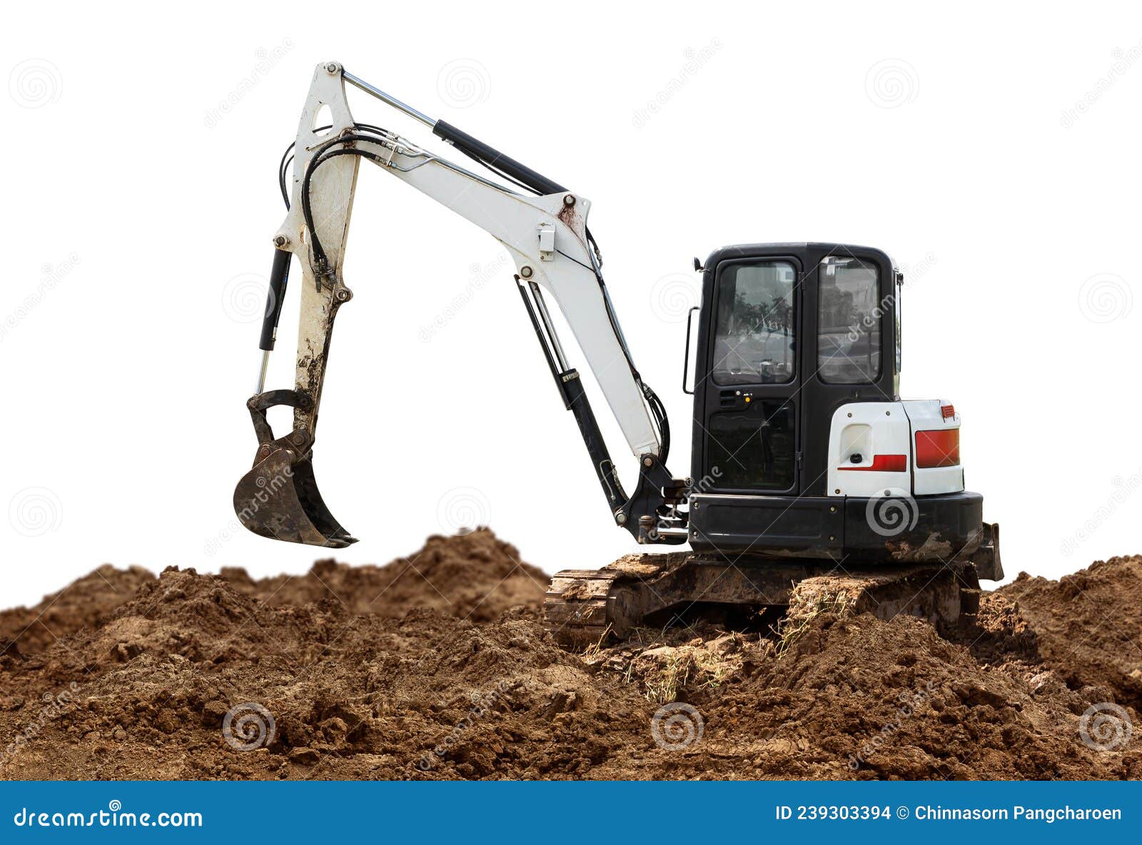Excavator backhoe stock photo. Image of land, industrial - 239303394