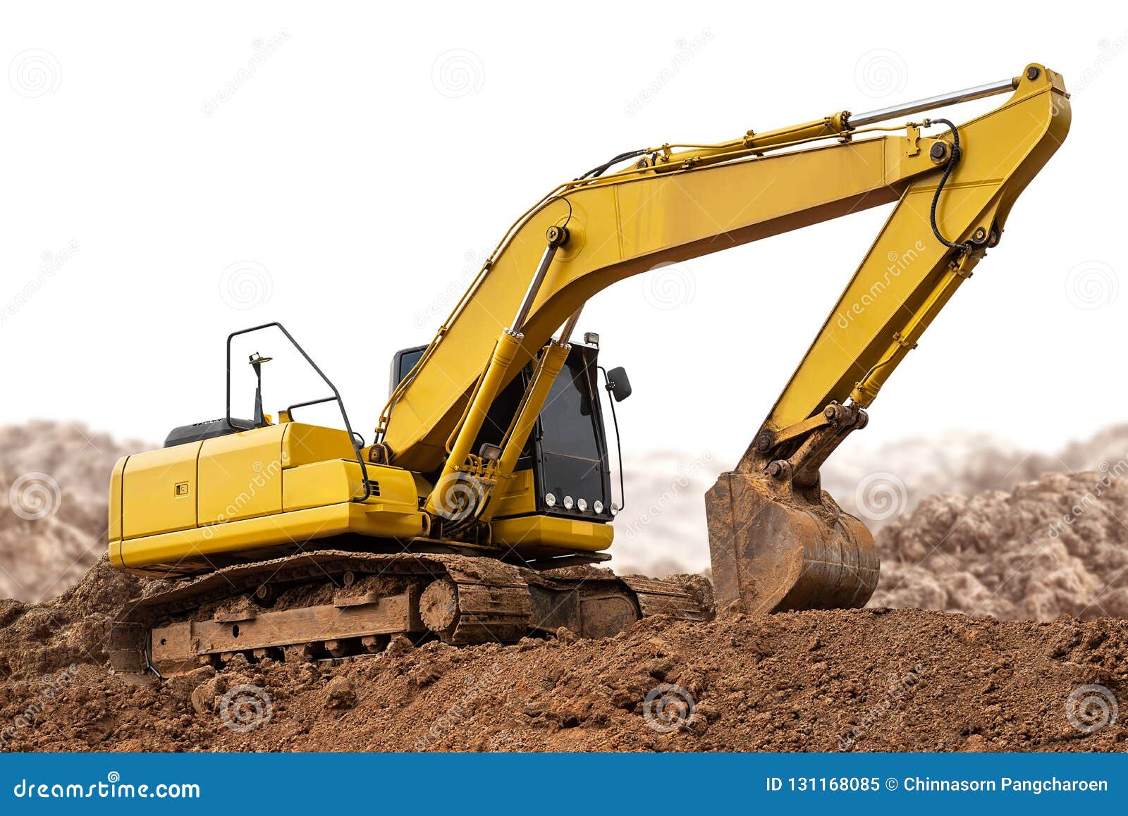 Excavator backhoe stock image. Image of model, stone - 131168085