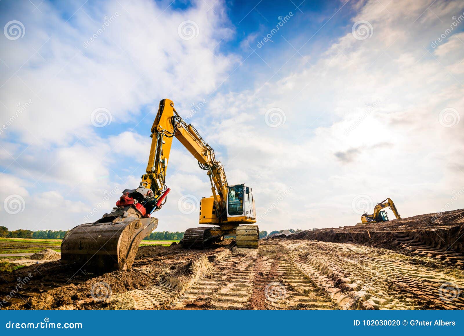 Digging machine stock photo. Image of excavator, work - 102030020