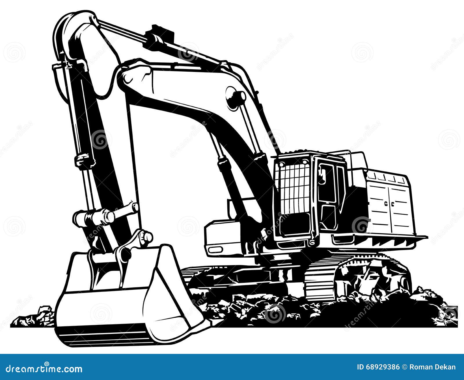 Excavator Cartoons, Illustrations & Vector Stock Images - 53475 ...