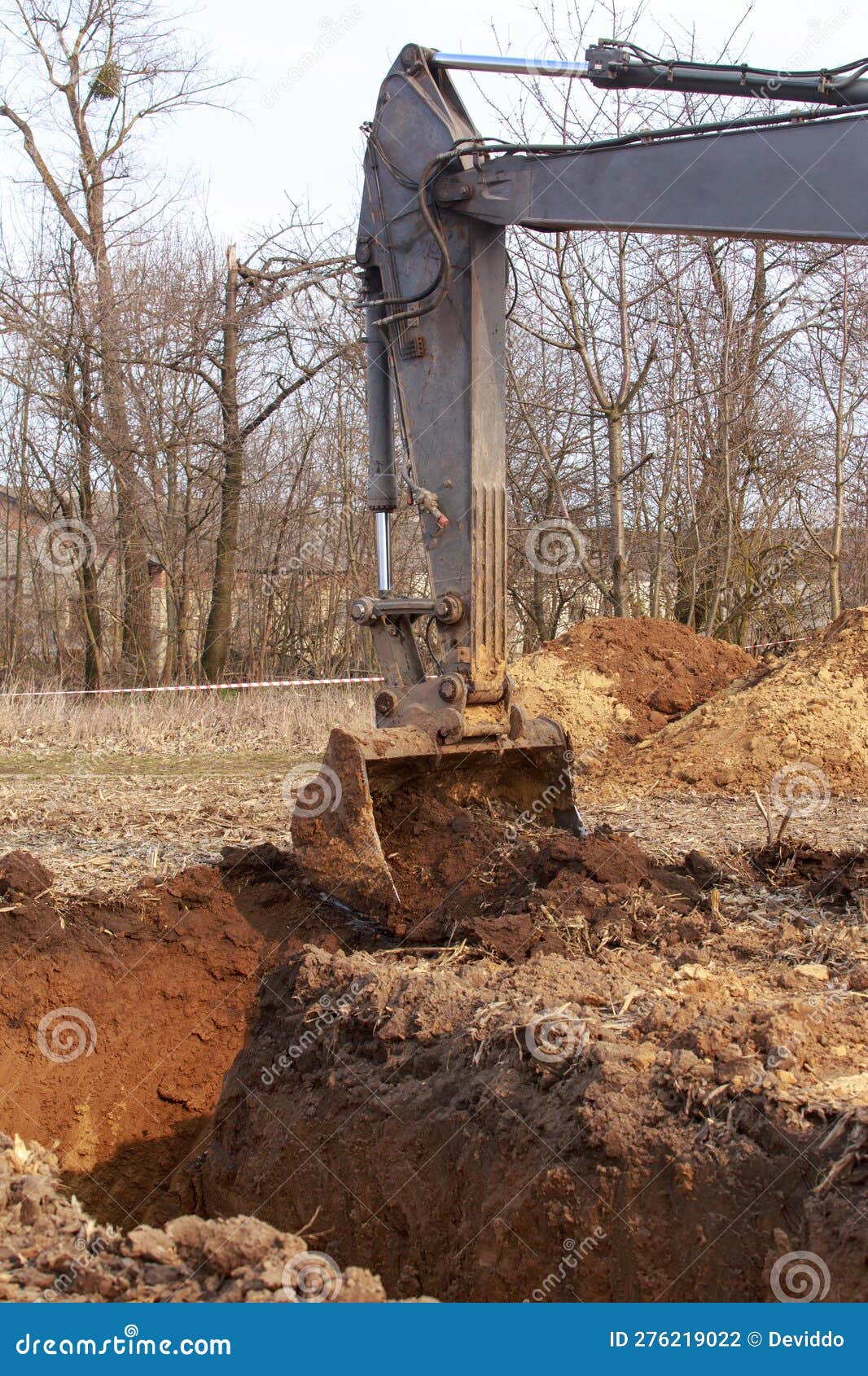 Excavator boom and bucket stock photo. Image of industrial - 276219022