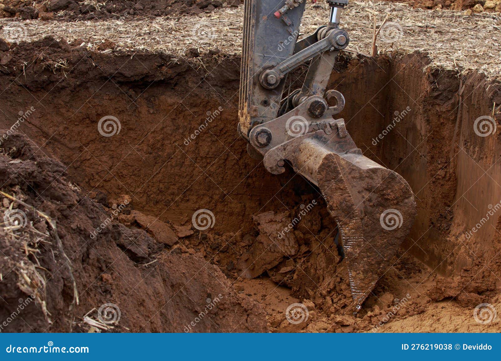 Excavator boom and bucket stock photo. Image of transport - 276219038