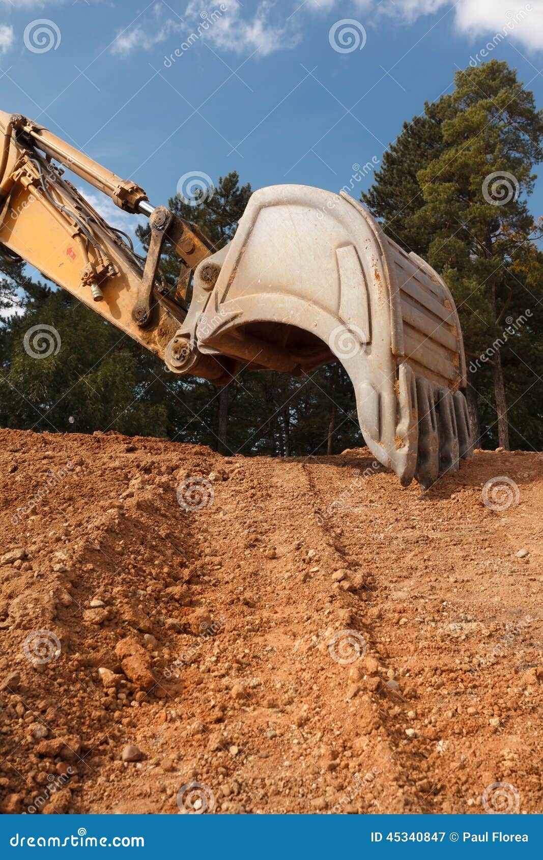 Excavator bucket stock image. Image of earthmover, dredger - 45340847