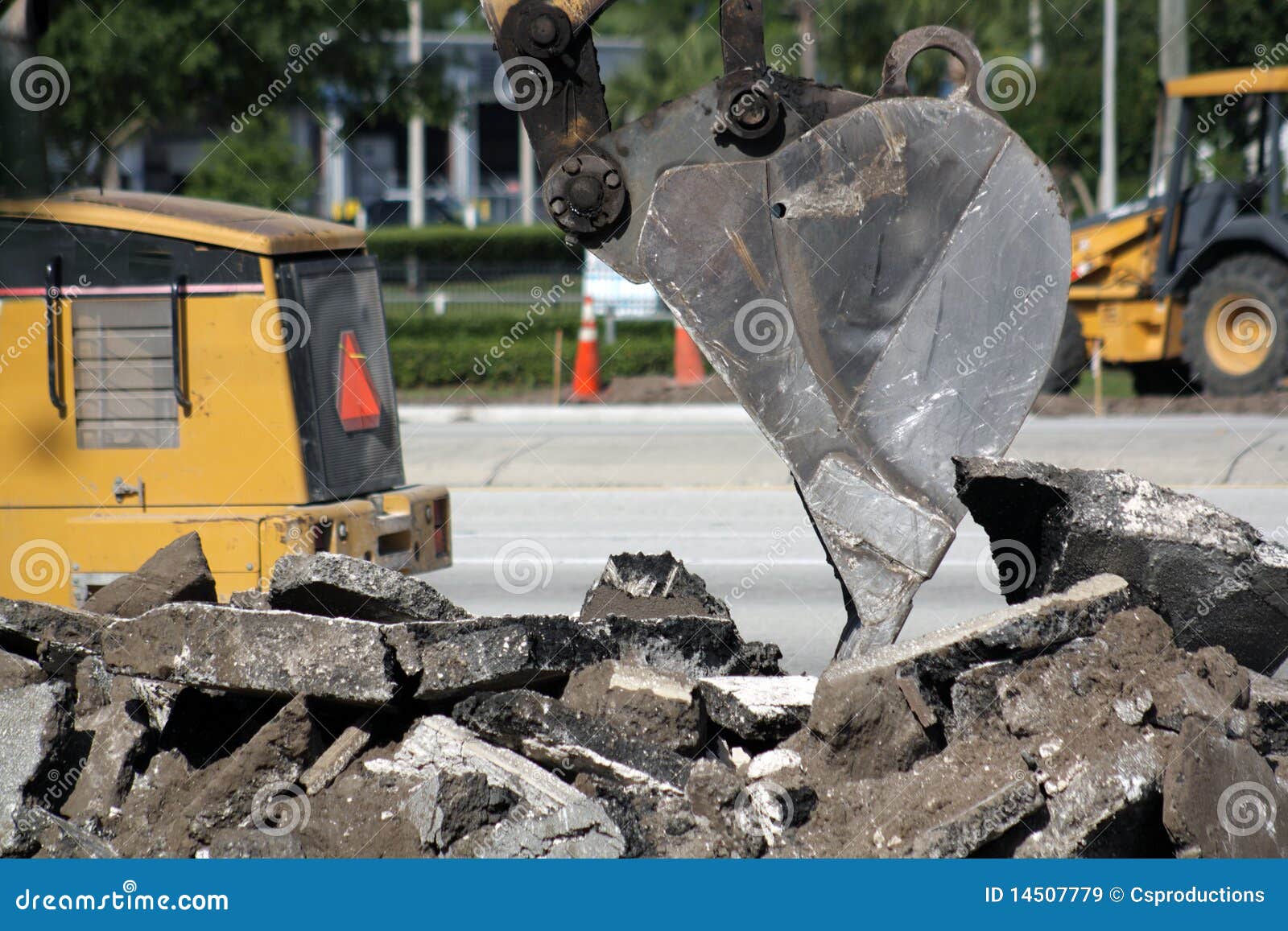 Excavator Bucket and Debris Stock Image - Image of bucket, machinery ...