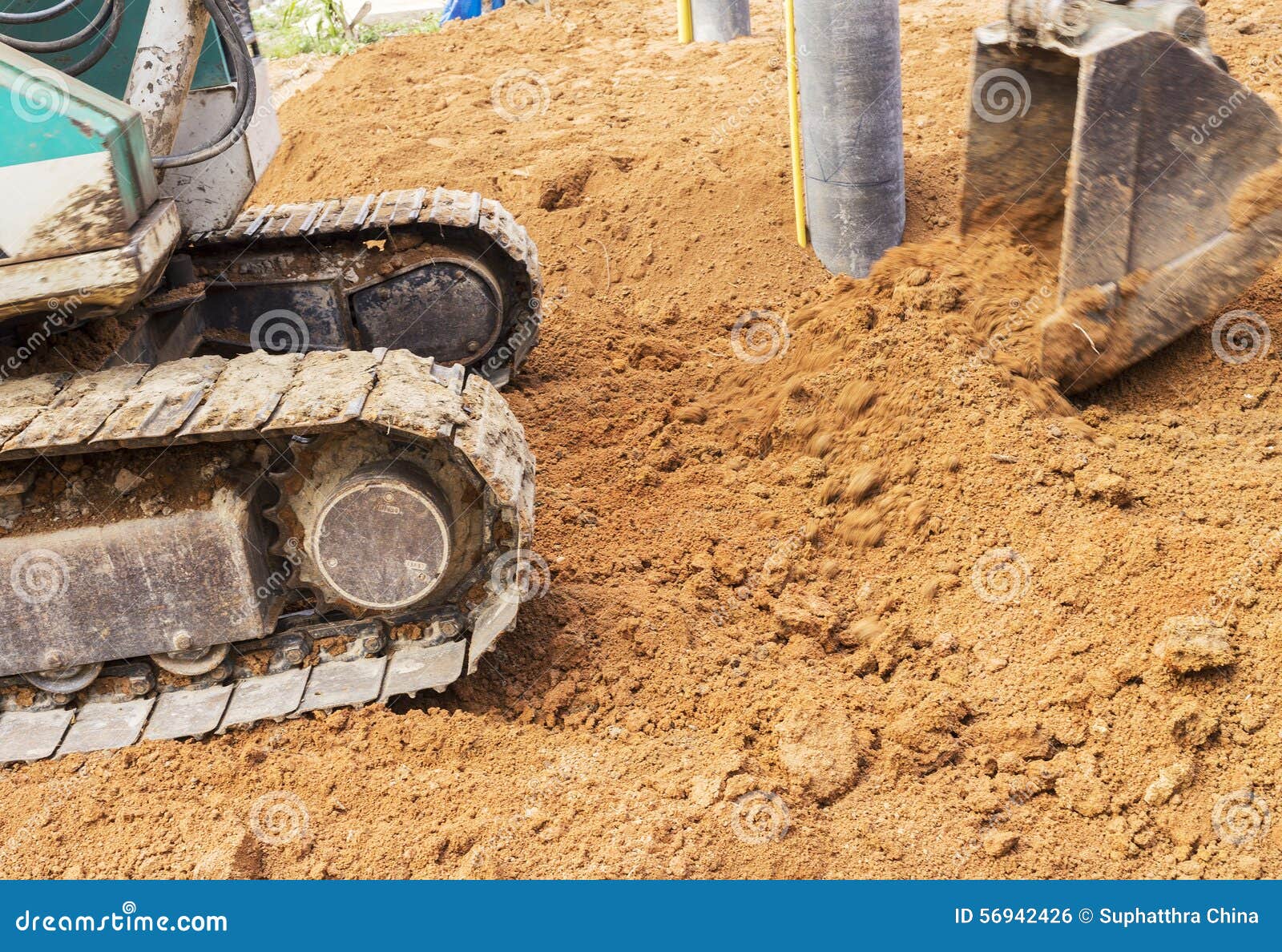 Excavator bucket digger stock photo. Image of industry - 56942426